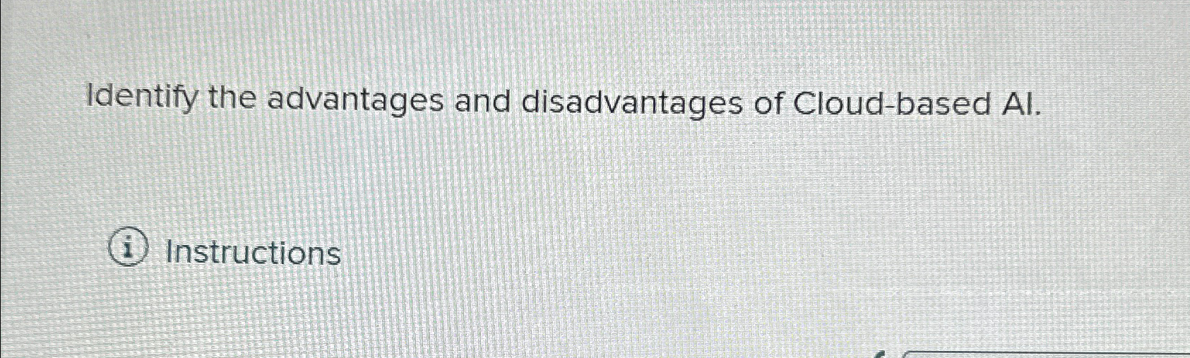 Solved Identify the advantages and disadvantages of | Chegg.com