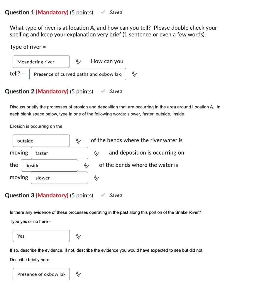 Solved Question 1 (Mandatory) (5 ﻿points)What type of river | Chegg.com
