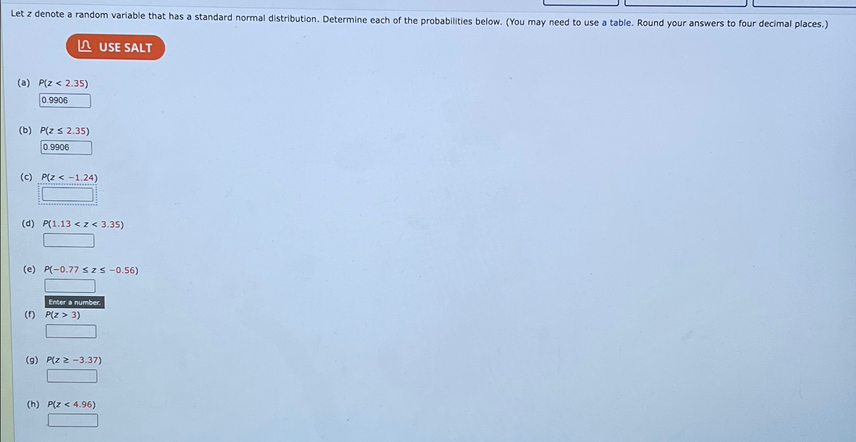 Solved Let z ﻿denote a random variable that has a standard | Chegg.com