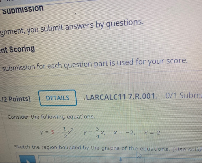 Solved submission gnment, you submit answers by questions. | Chegg.com
