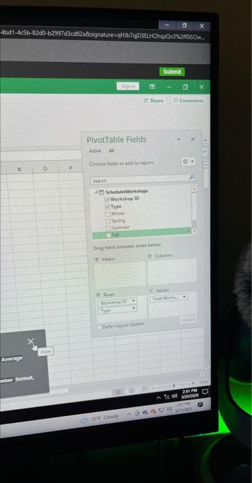 Task Instructions In the PivotTable, create a | Chegg.com