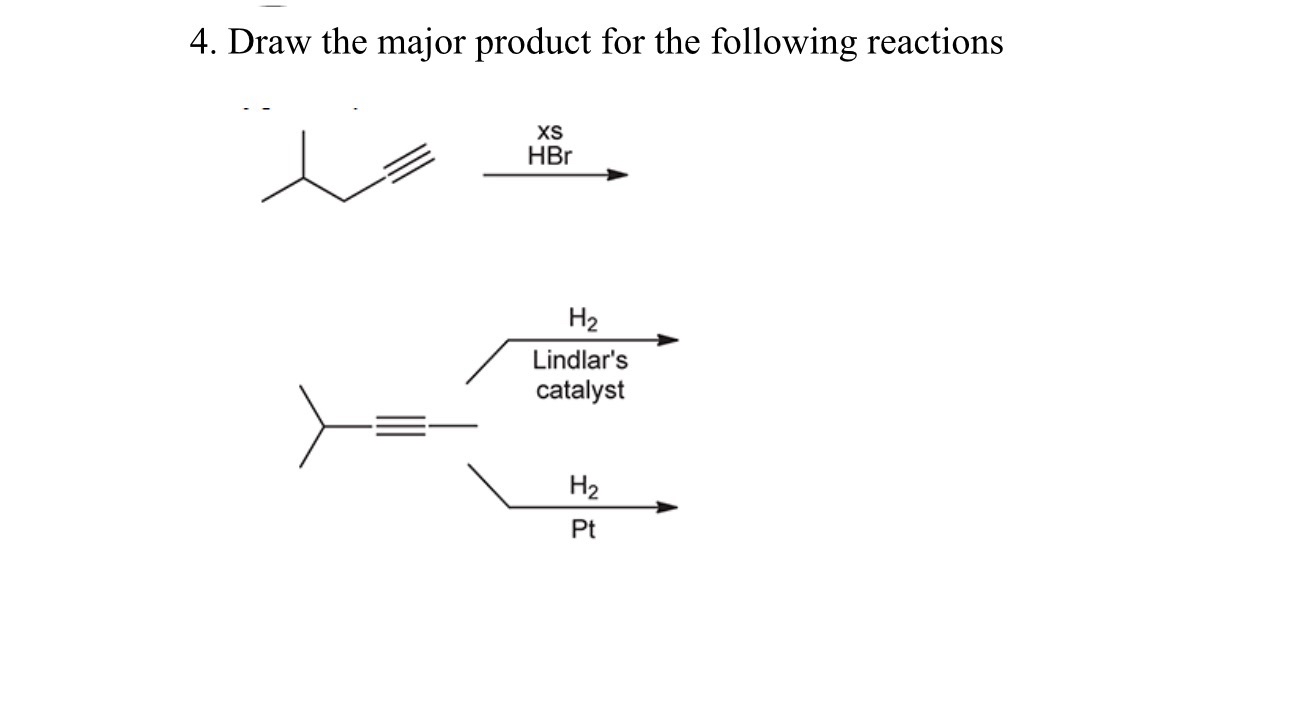 Solved Draw the major product for the following reactions | Chegg.com