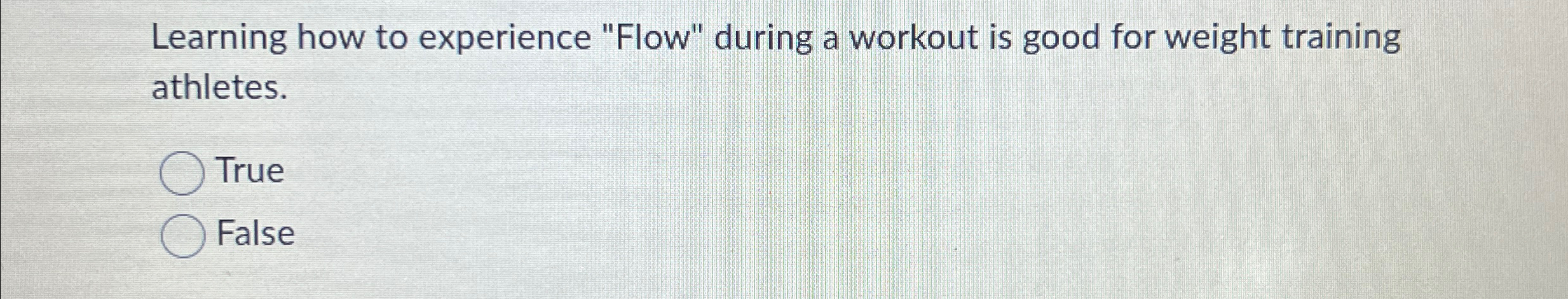 Solved Learning how to experience "Flow" during a workout is | Chegg.com
