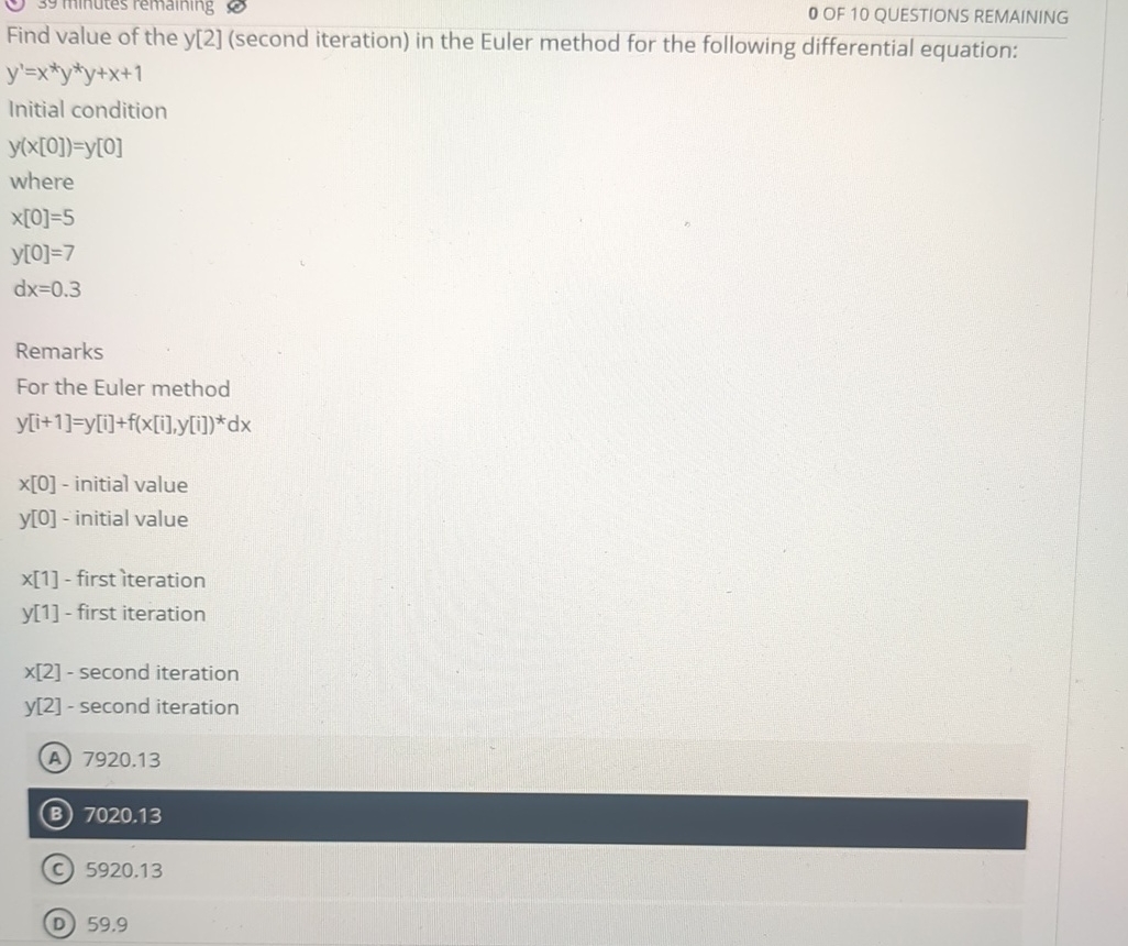 Solved Find value of the y[2] (second iteration) ﻿in the | Chegg.com