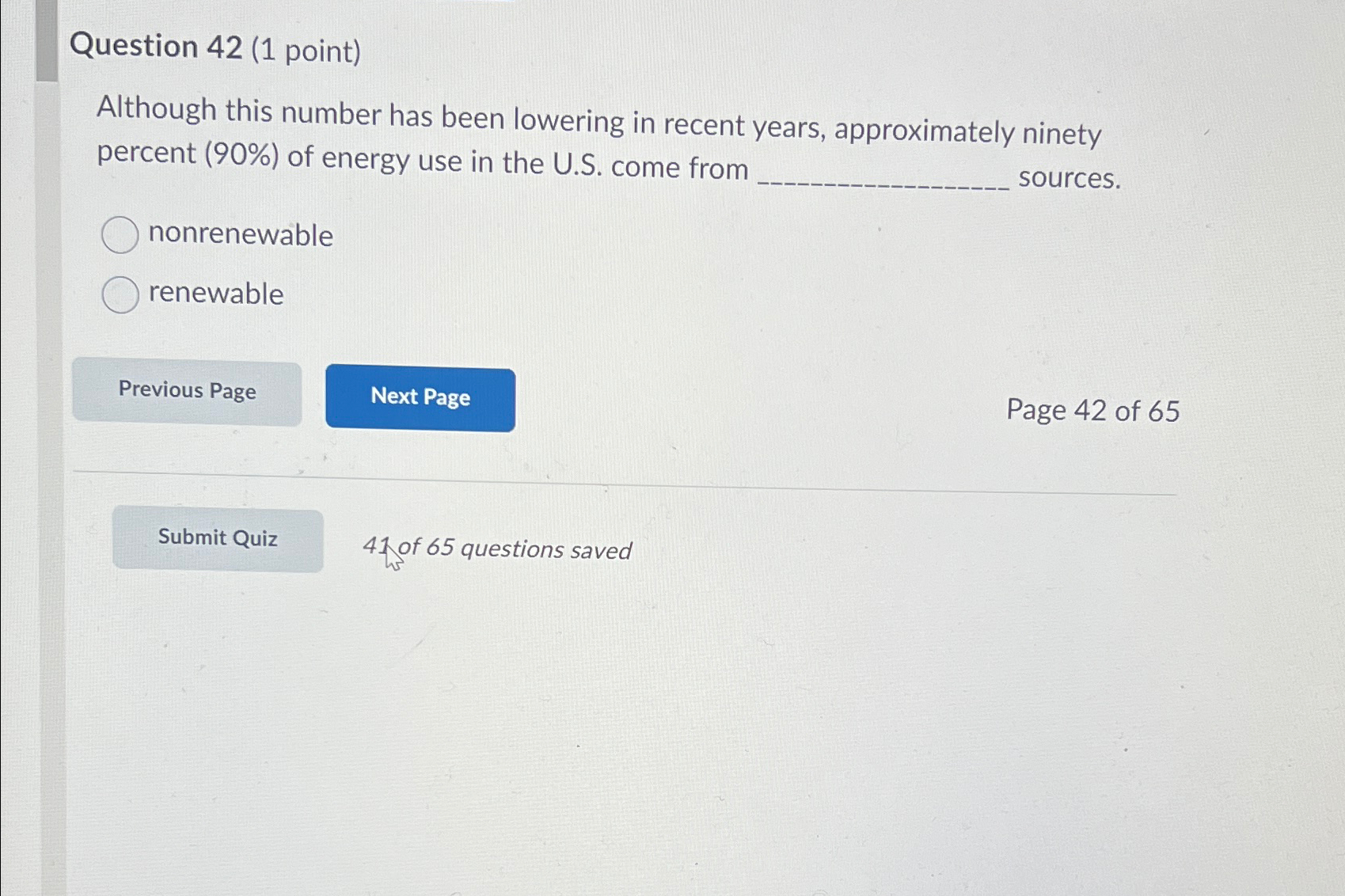 Solved Question 42 (1 ﻿point)Although this number has been | Chegg.com