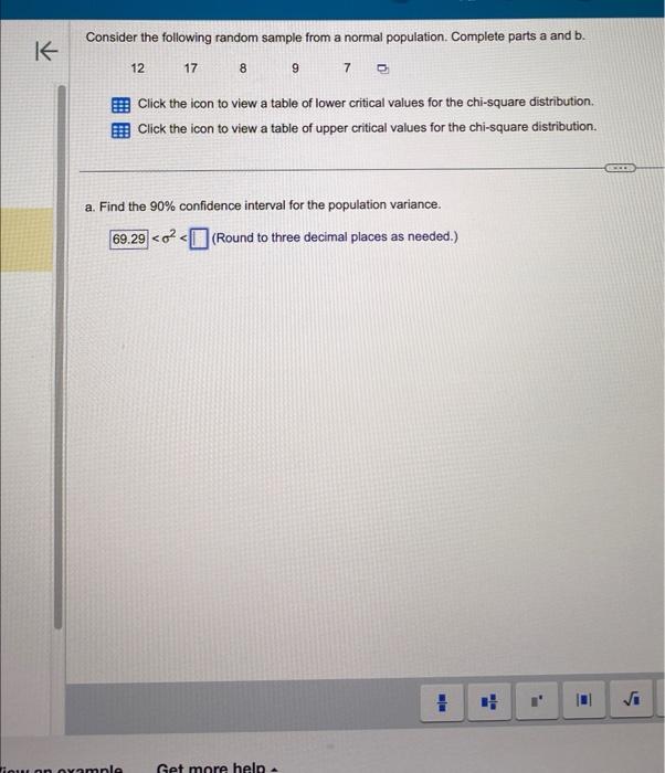 Solved Consider the following random sample from a normal | Chegg.com