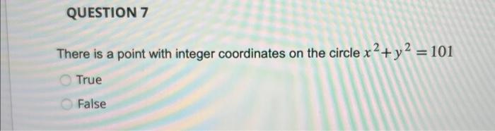 There Is A Point With Integer Coordinates On The 5755