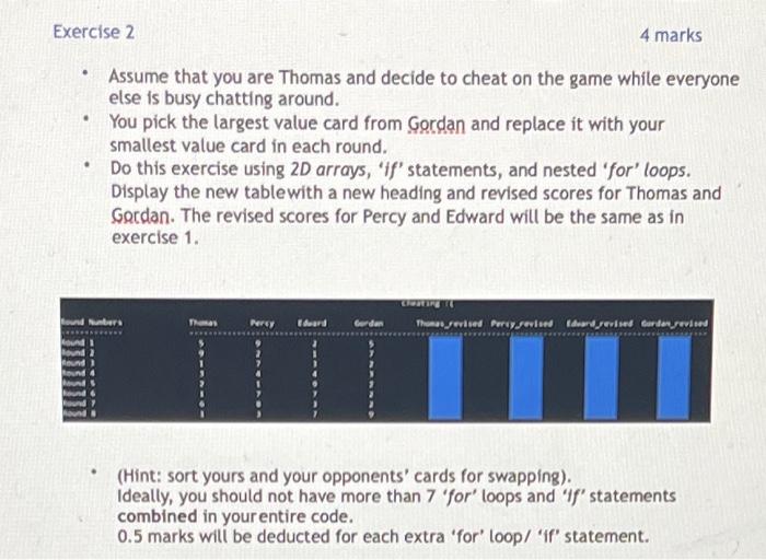 Solved Exercise 2 4 marks Assume that you are Thomas and | Chegg.com