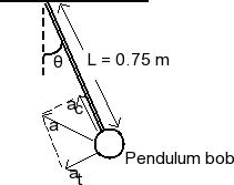 Solved A pendulum swinging in a circular arc under the | Chegg.com