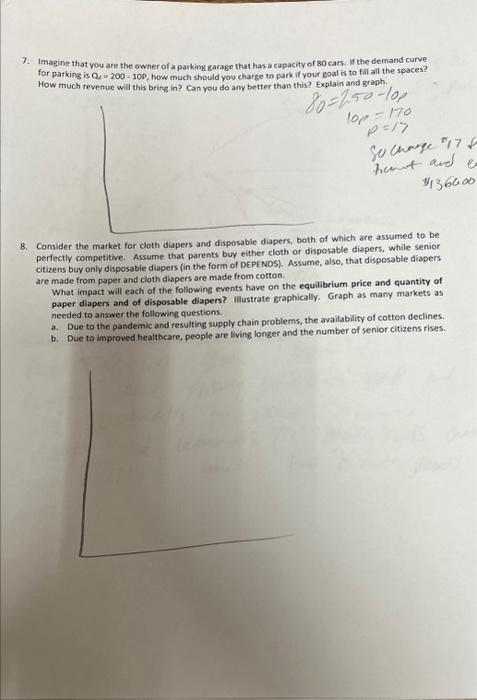 Solved 7. Imapine that you are the owner of a parking garage | Chegg.com