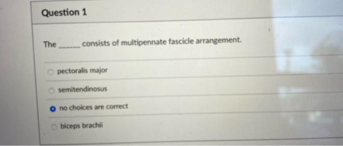 Solved The consists of multipennate fascicle arrangement. | Chegg.com