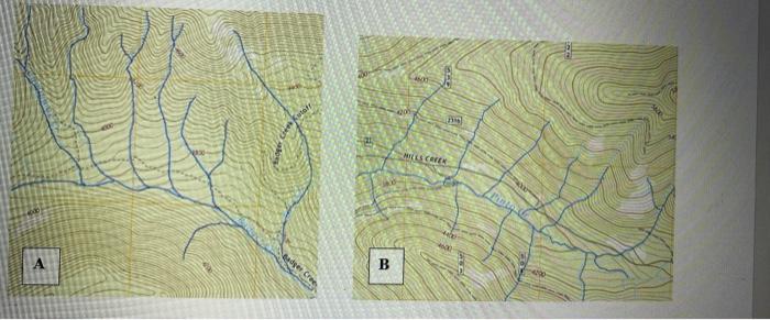 Solved Part C. Drainage divides, patterns and watersheds 30) | Chegg.com