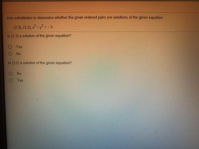 Solved Use substitution to determine whether the given | Chegg.com