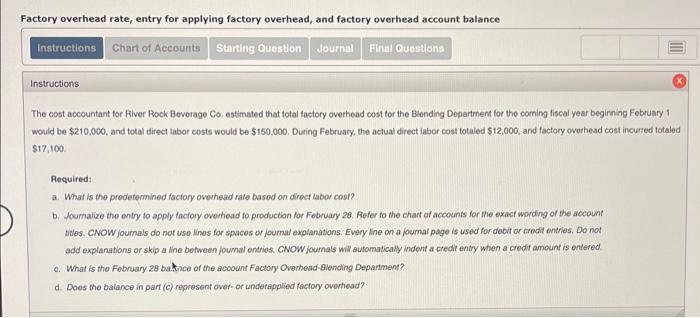 Solved Factory overhead rate, entry for applying factory | Chegg.com