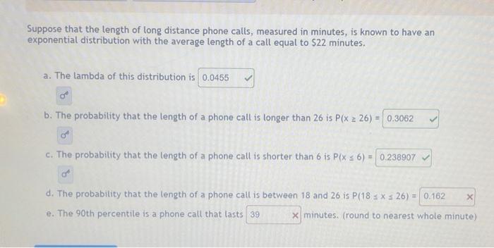 Solved Suppose that the length of long distance phone calls, | Chegg.com