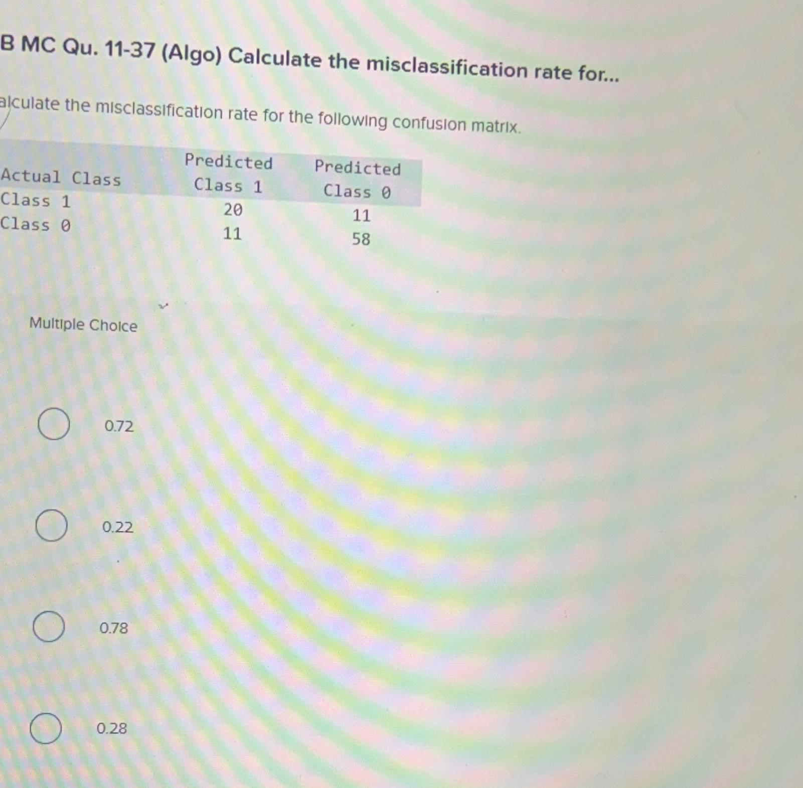 Solved B MC Qu. 11-37 (Algo) ﻿Calculate the | Chegg.com