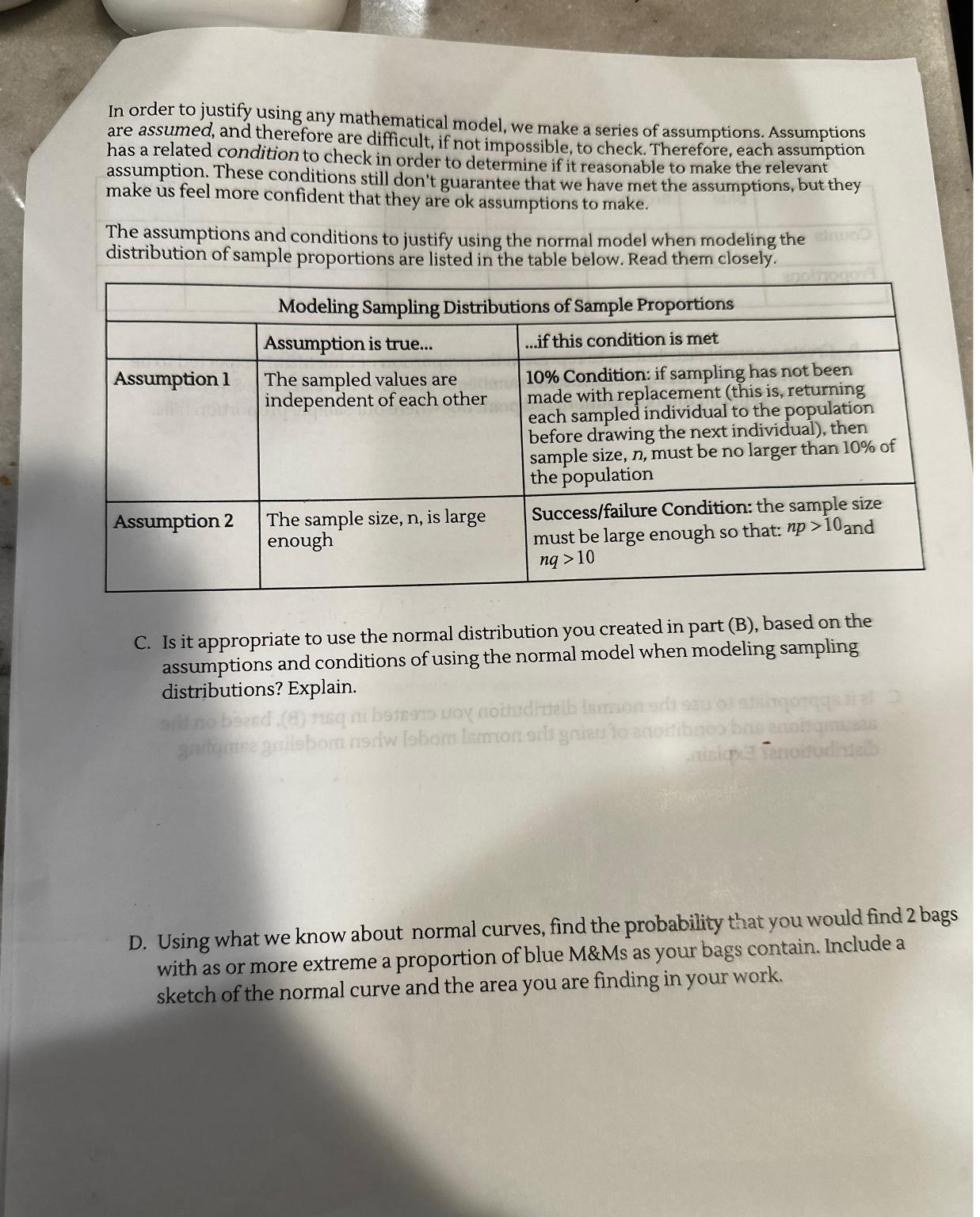 Solved In order to justify using any mathematical model, we | Chegg.com