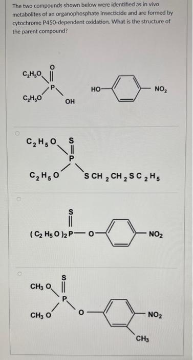 Solved The two compounds shown below were identified as in | Chegg.com