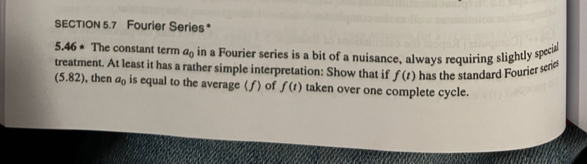 Solved SECTION 5.7 ﻿Fourier Series*5.46 * ﻿The constant term | Chegg.com
