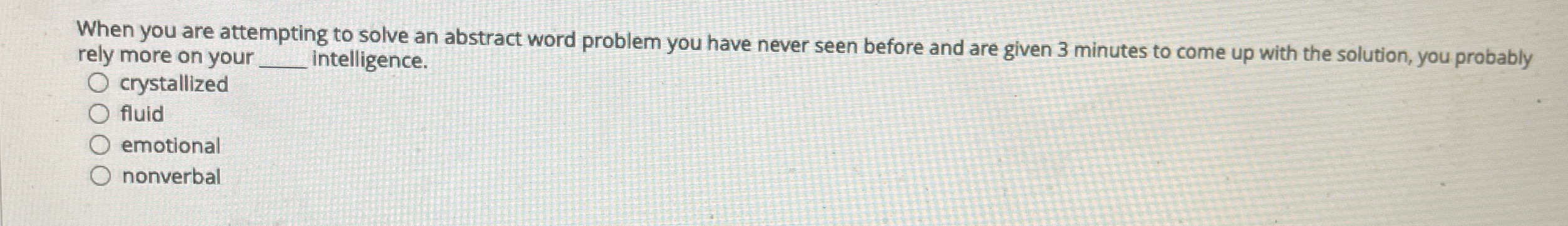 Solved When you are attempting to solve an abstract word | Chegg.com
