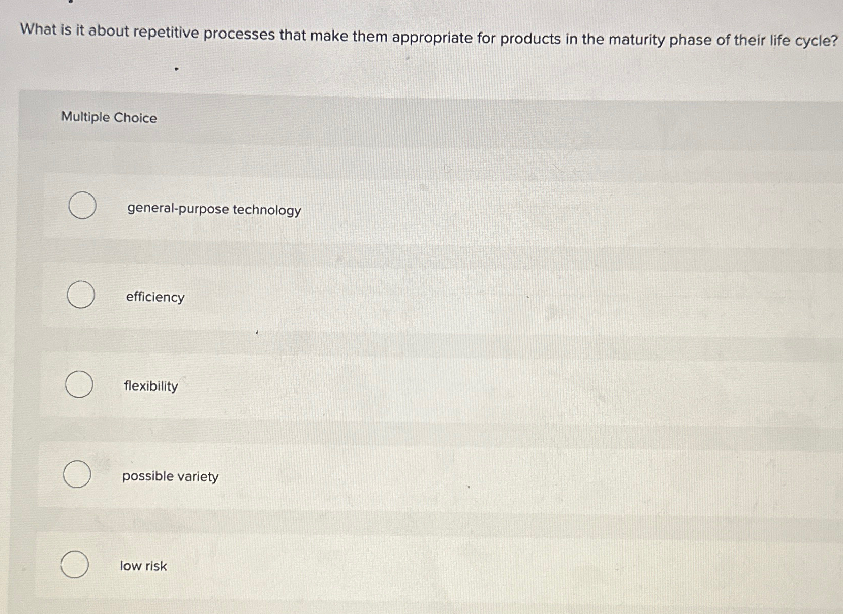 Solved What is it about repetitive processes that make them | Chegg.com
