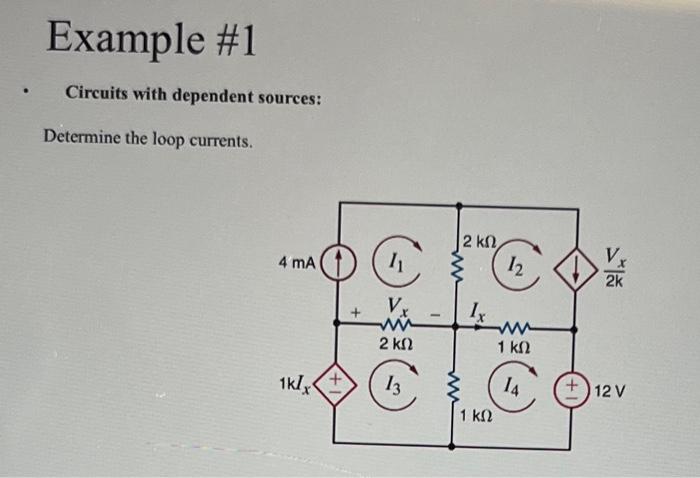 Solved Circuits with dependent sources: Determine the loop | Chegg.com