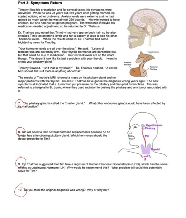 Solved What's Wrong with Timothy? - A Case Study on the | Chegg.com