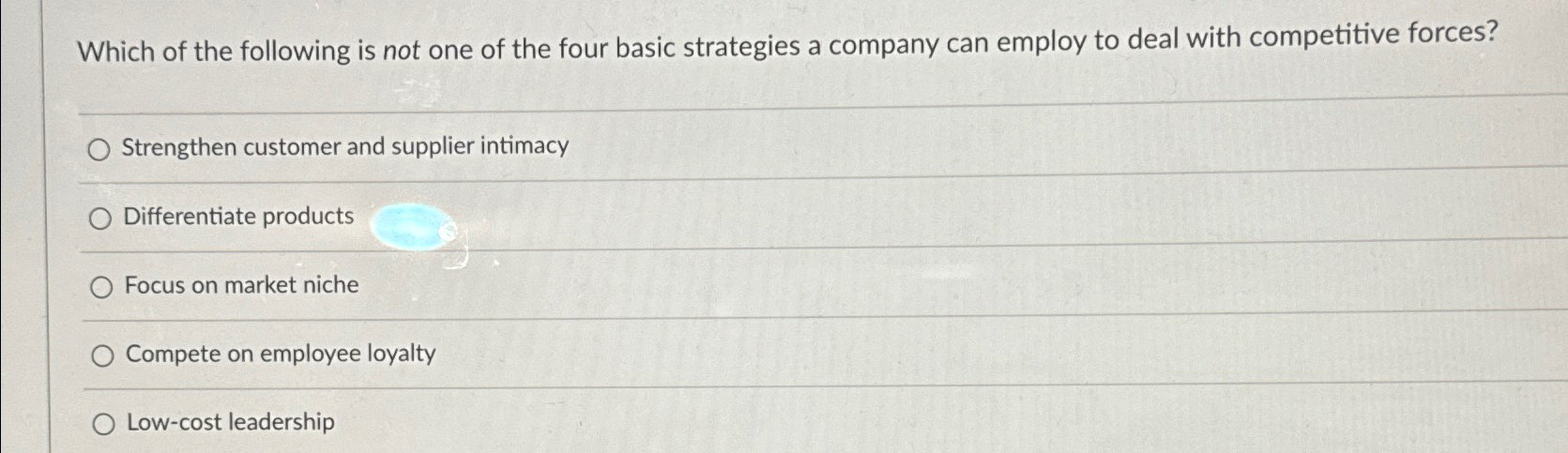Solved Which of the following is not one of the four basic | Chegg.com