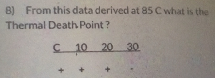 Solved 8) From this data derived at 85 C what is the Thermal | Chegg.com