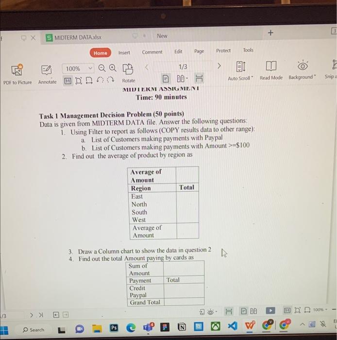 Solved Task 1 Management Decision Problem (50 points) Data | Chegg.com