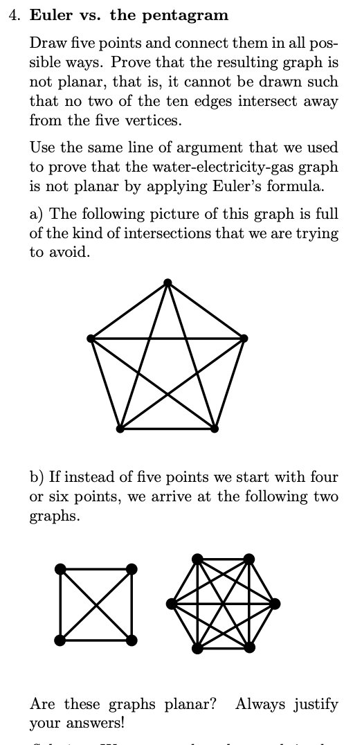 Solved Draw five points and connect them in all pos-sible | Chegg.com