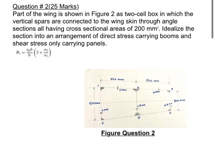 Question #2(25 Marks) Part of the wing is shown in | Chegg.com