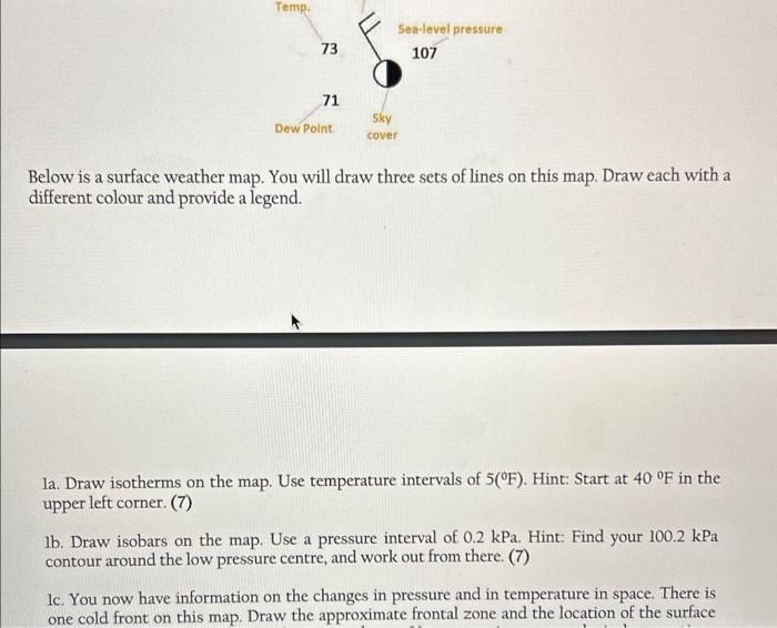 Solved Part 1: Identifying fronts Fronts are characterized | Chegg.com