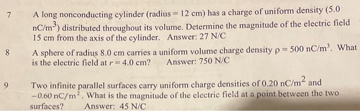 Solved please explain how do i know if im to use gauss law: | Chegg.com