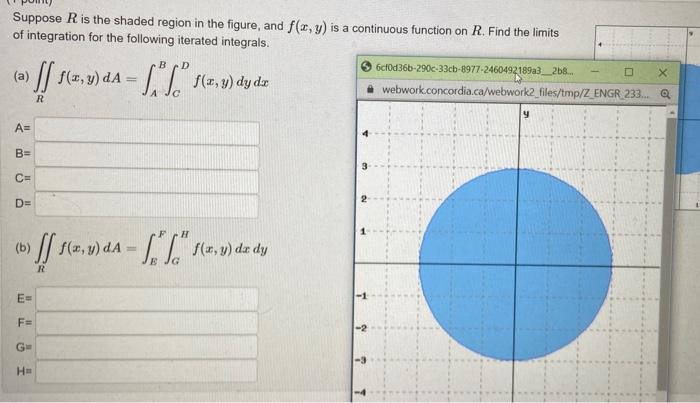 Solved Suppose R is the shaded region in the figure, and | Chegg.com