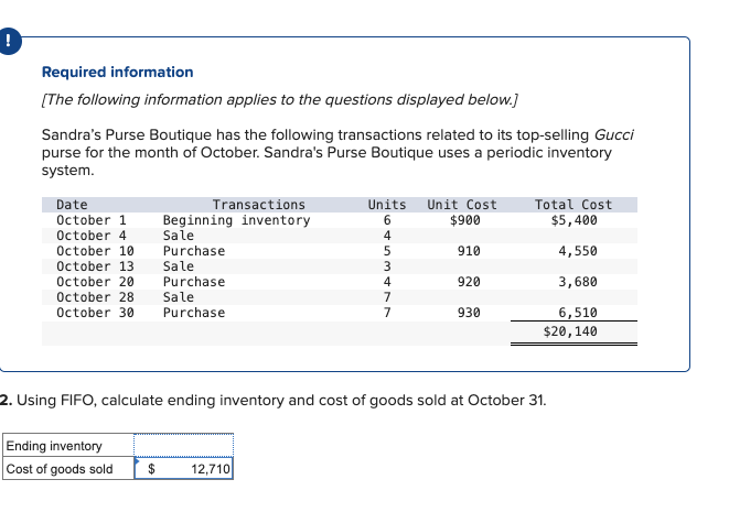 Solved 2. ﻿Using FIFO, calculate ending inventory and cost | Chegg.com