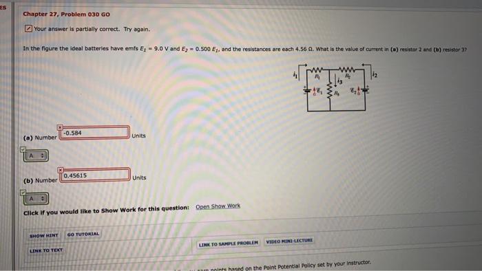 Solved Chapter 27, Problem 030 GO Your answer is partially | Chegg.com Solved Chapter 27, Problem 030 GO Your answer is partially | Chegg.com