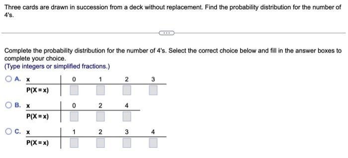 Solved Three cards are drawn in succession from a deck | Chegg.com