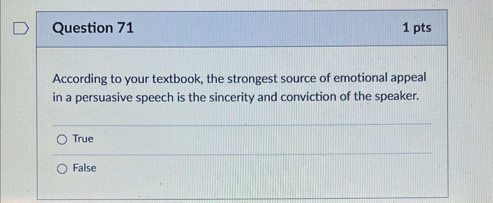 Solved Question 711 ﻿ptsAccording to your textbook, the | Chegg.com
