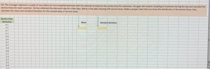 The Sonny bale Alank monitors the time required to | Chegg.com
