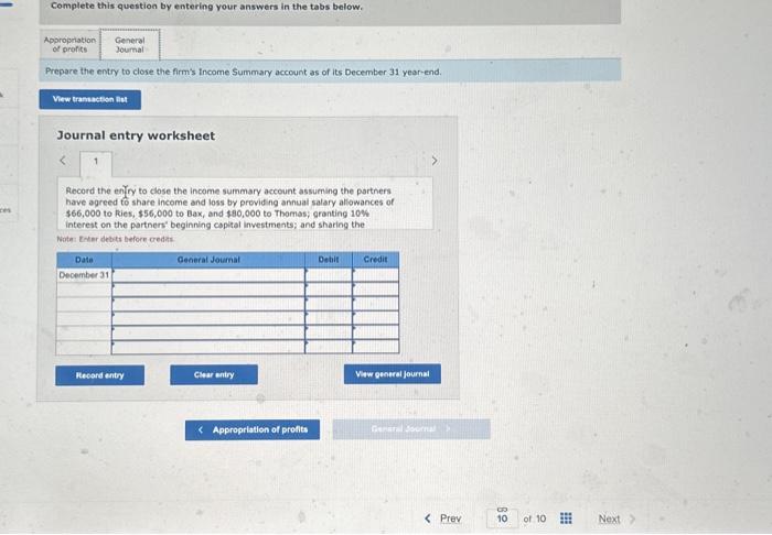 Solved Problem 12-3A (Static) Allocating partnership income | Chegg.com