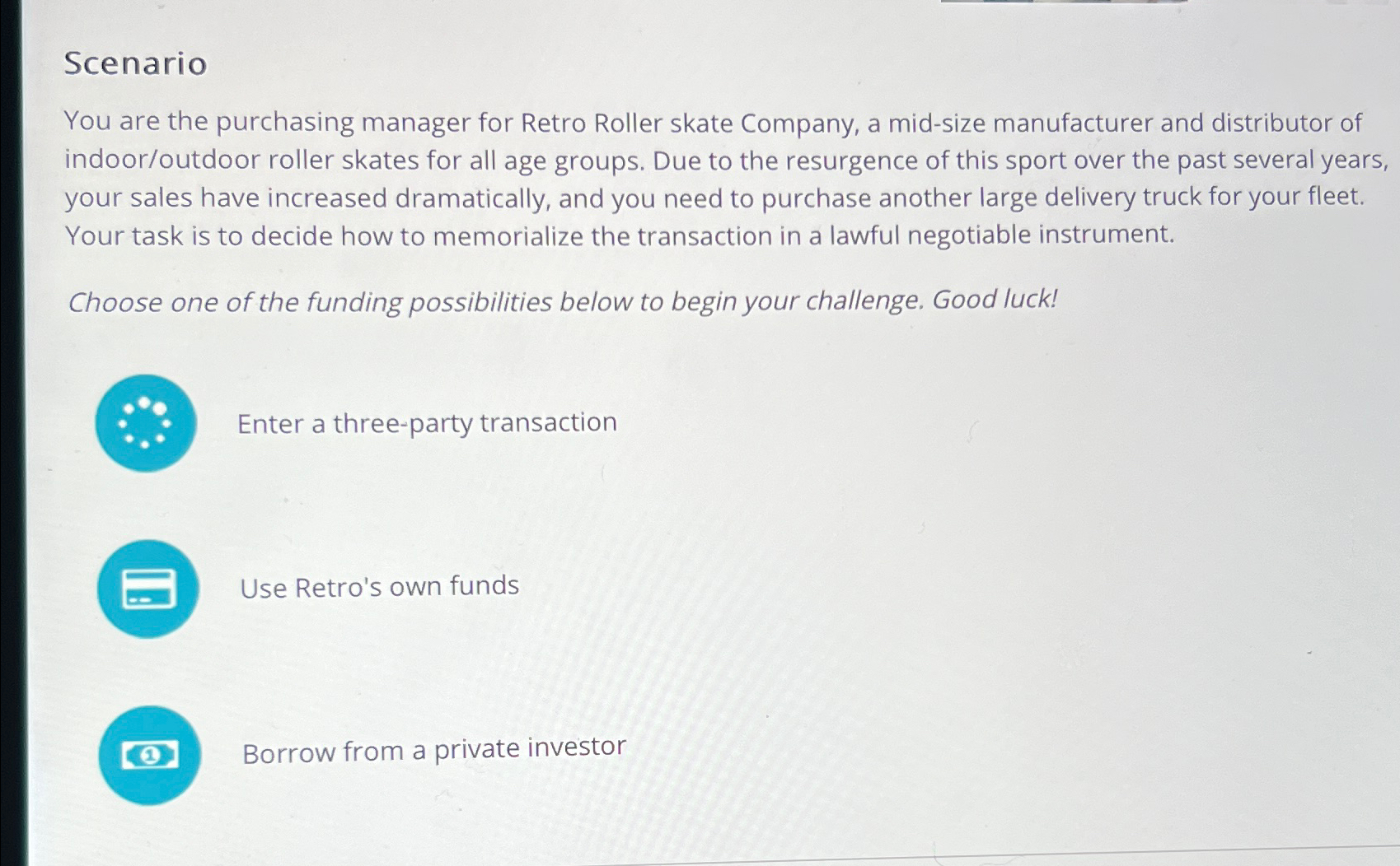 Solved ScenarioYou are the purchasing manager for Retro | Chegg.com