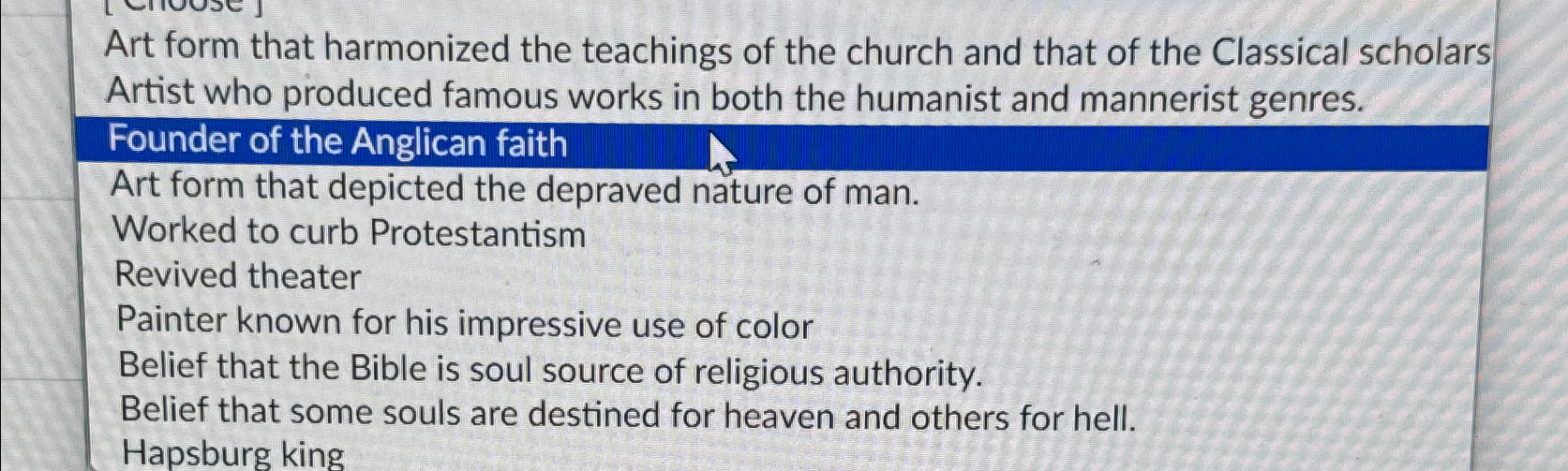 Solved Art form that harmonized the teachings of the church | Chegg.com