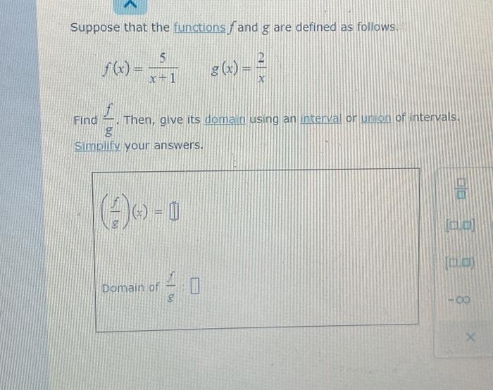Solved Suppose that the functions fand g are defined as | Chegg.com
