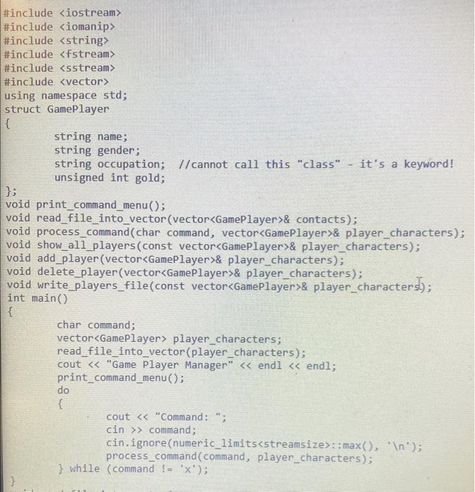 Solved Project 9-3: RPG Start Screon Create a program that | Chegg.com