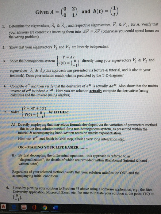 Solved i just need 5B please. I have Lambda 1 = 0 ; Lambda | Chegg.com