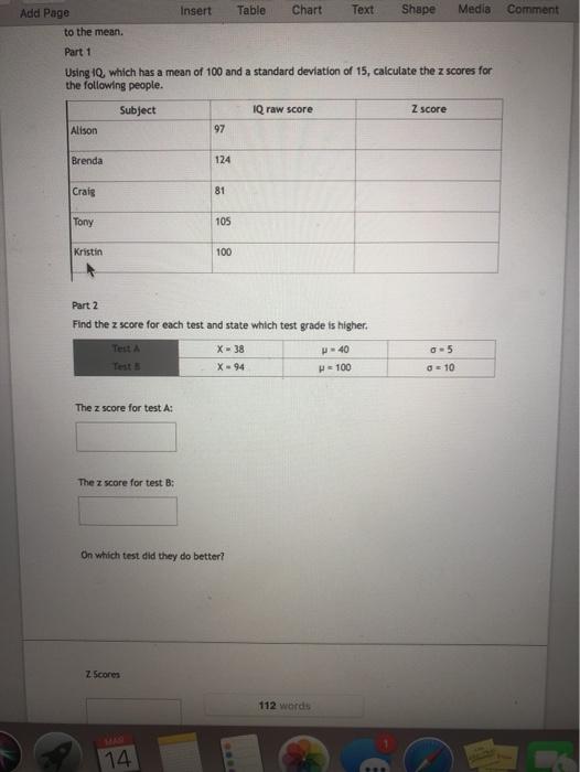 Solved Insert Table Chart Text Shape Media Comment Add Page | Chegg.com