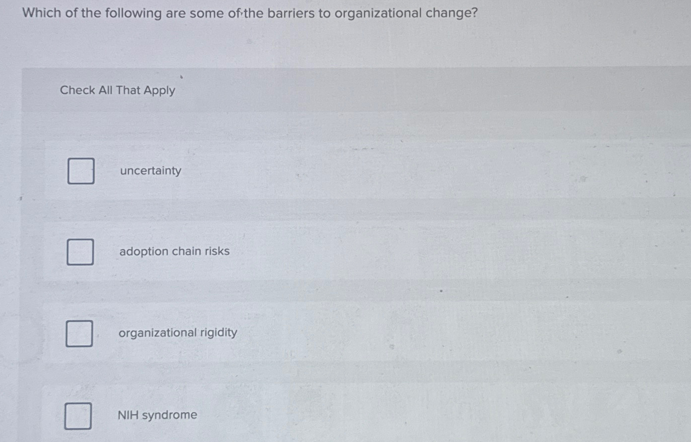 Solved Which of the following are some of the barriers to | Chegg.com