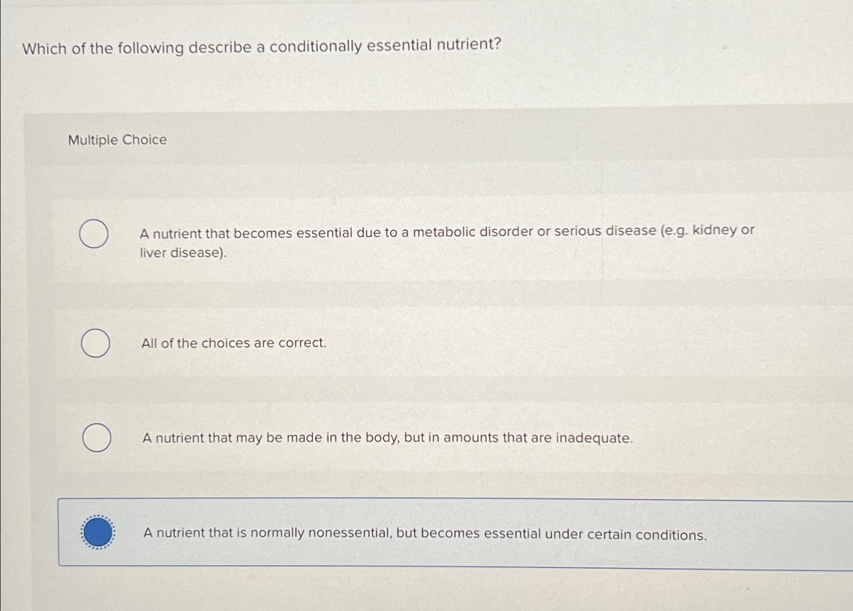 Solved Which of the following describe a conditionally | Chegg.com