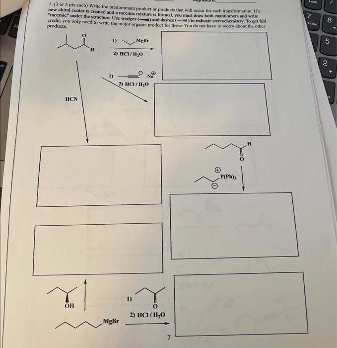 Solved 6. (8 pts per reaction) Everythiag on this page is | Chegg.com